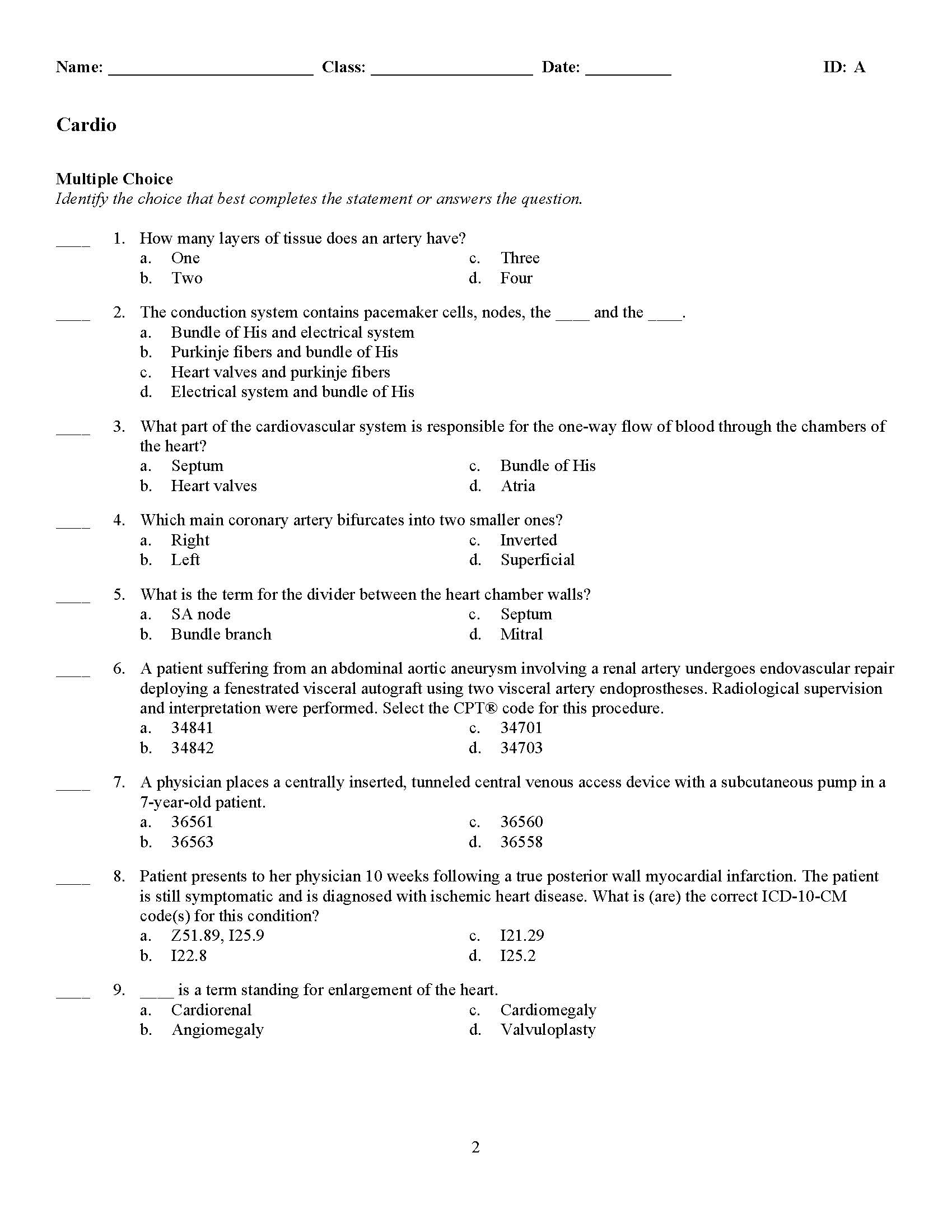 CPC Practice Exam: Nervous Eyes & Ears 60000 Series (55 Questions ... CPC Practice Exam: Nervous Eyes & Ears 60000 Series (55 Questions ...